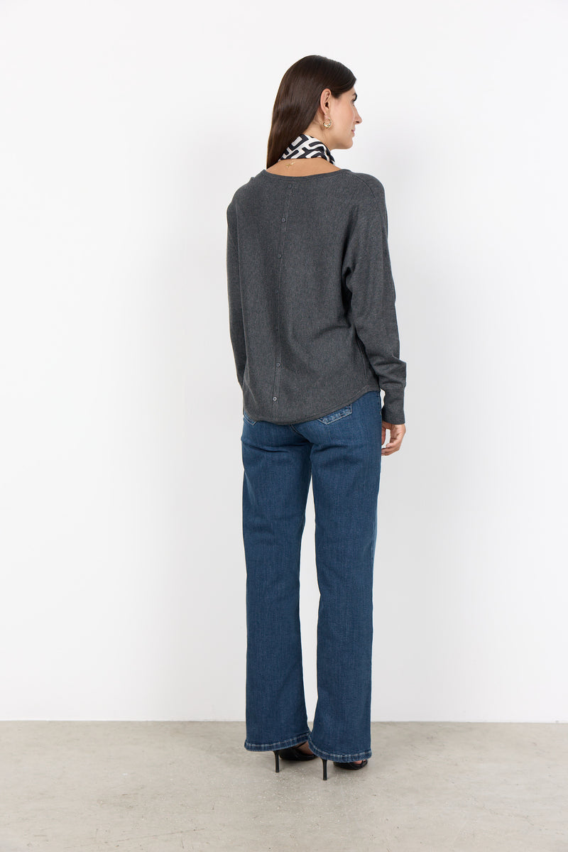 Soya Concept- Long Sleeve Button Back Sweater – Miori Boutique